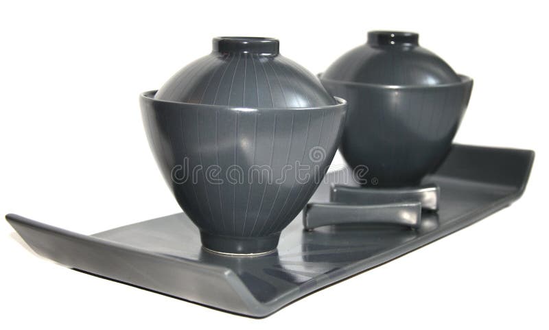 Japanese Dishes - Sushi & Noodle Dinning Set Stock Image - Image of ...