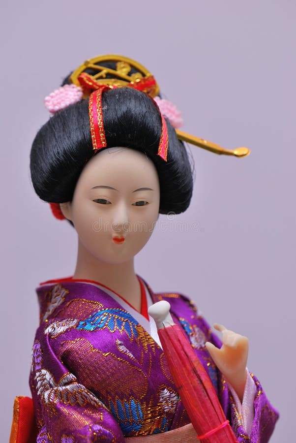 Japanese Doll stock image. Image of clay, japanese, hair - 28563765