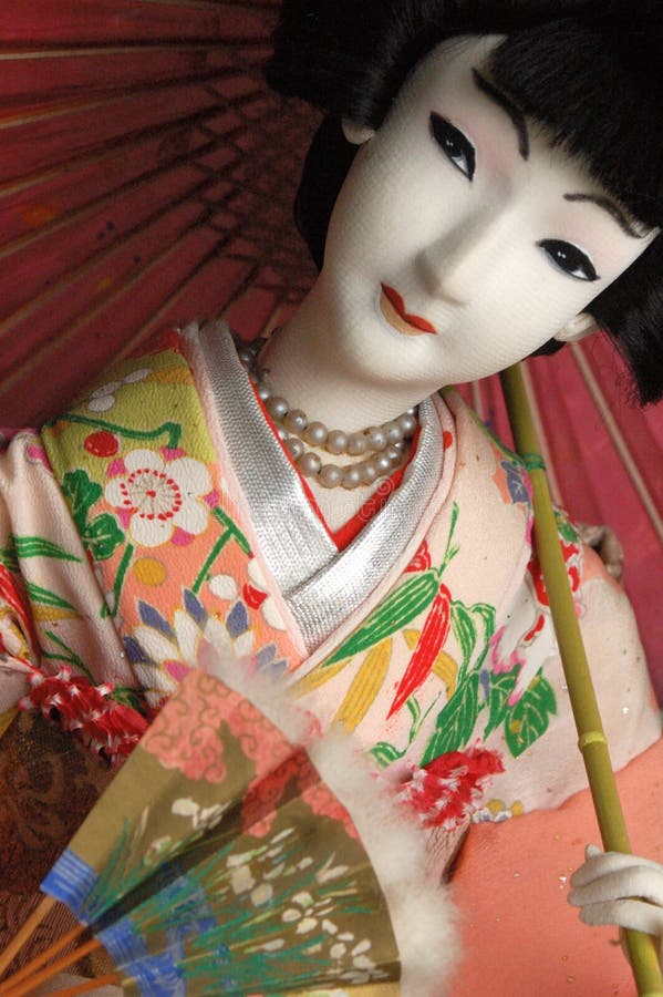 Japanese Doll stock image. Image of woman, silk, fabric - 3982323