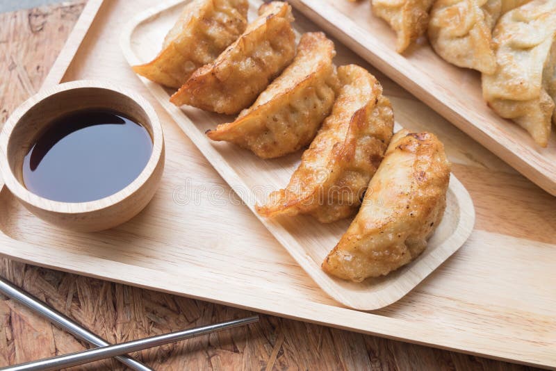 Japanese dumplings snack stock photo. Image of plate - 107570062