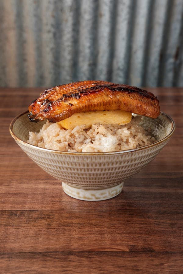 Japanese Eel (Unadon) Served with Rice Stock Photo - Image of unadon ...