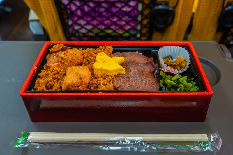 Meal Box (Bento) on a Japanese Bullet Train Stock Photo - Image of ...