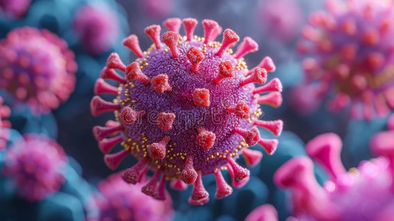 Japanese Encephalitis Virus Under a Microscope AI Generated Stock ...