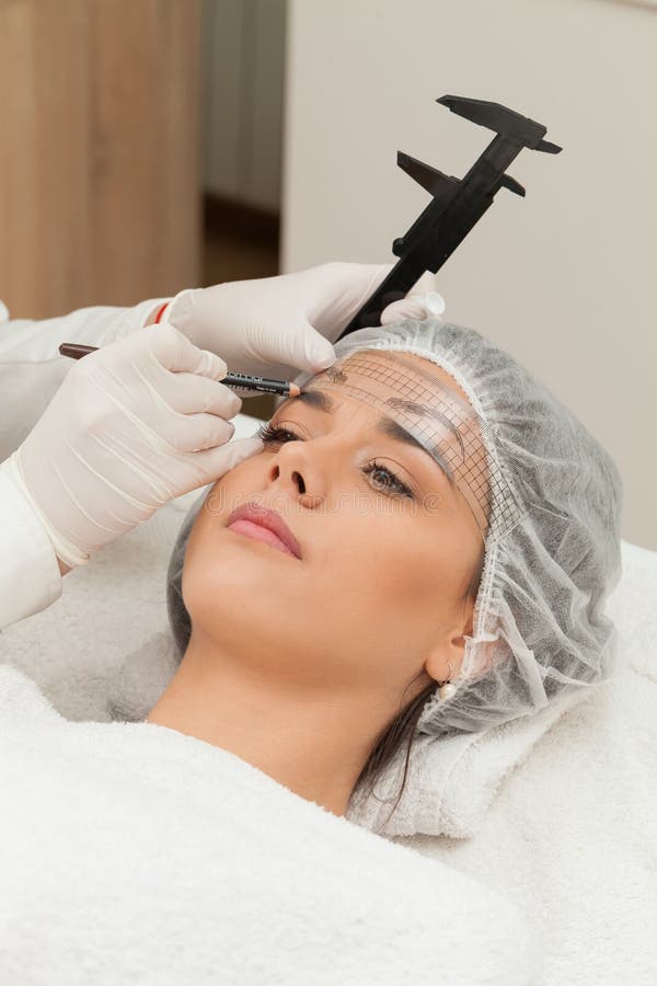 Japanese Eyebrows Technique Stock Image - Image of japanese, closeup ...
