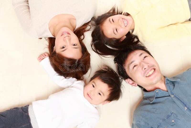 Japanese Family of Four stock image. Image of family - 79834725