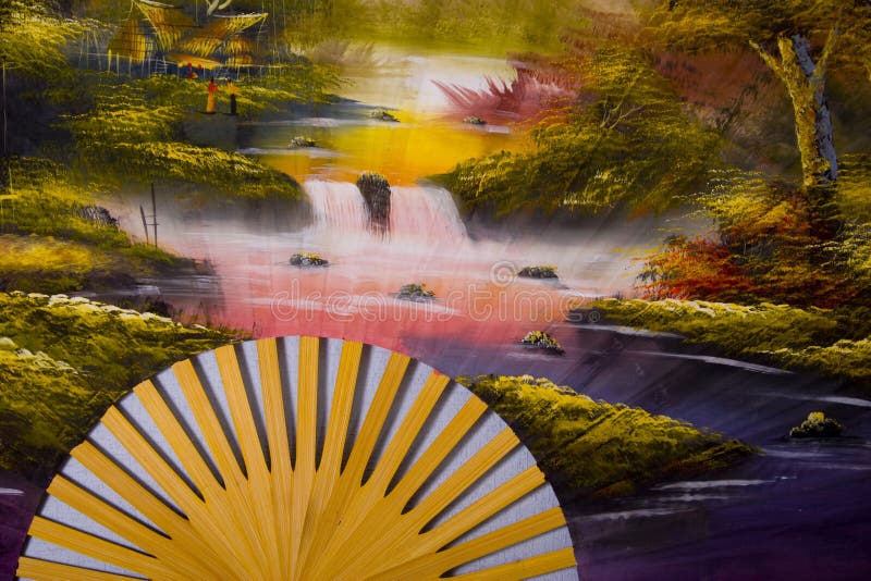 Japanese fan stock image. Image of fold, japanese, gold - 7650247