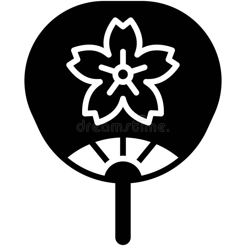 Japanese Fan Icon, Japanese New Year Related Vector Stock Vector ...