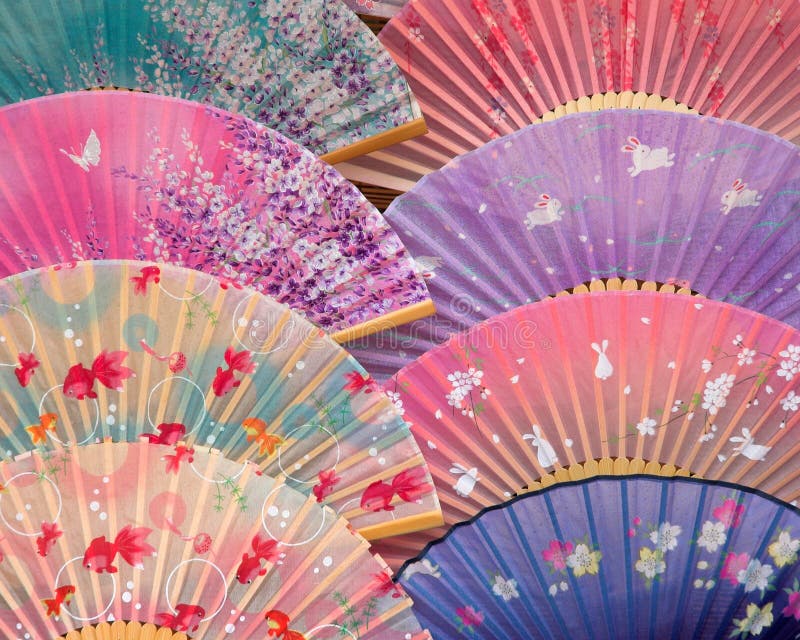 Japanese fans stock image. Image of china, girl, bright - 1292159