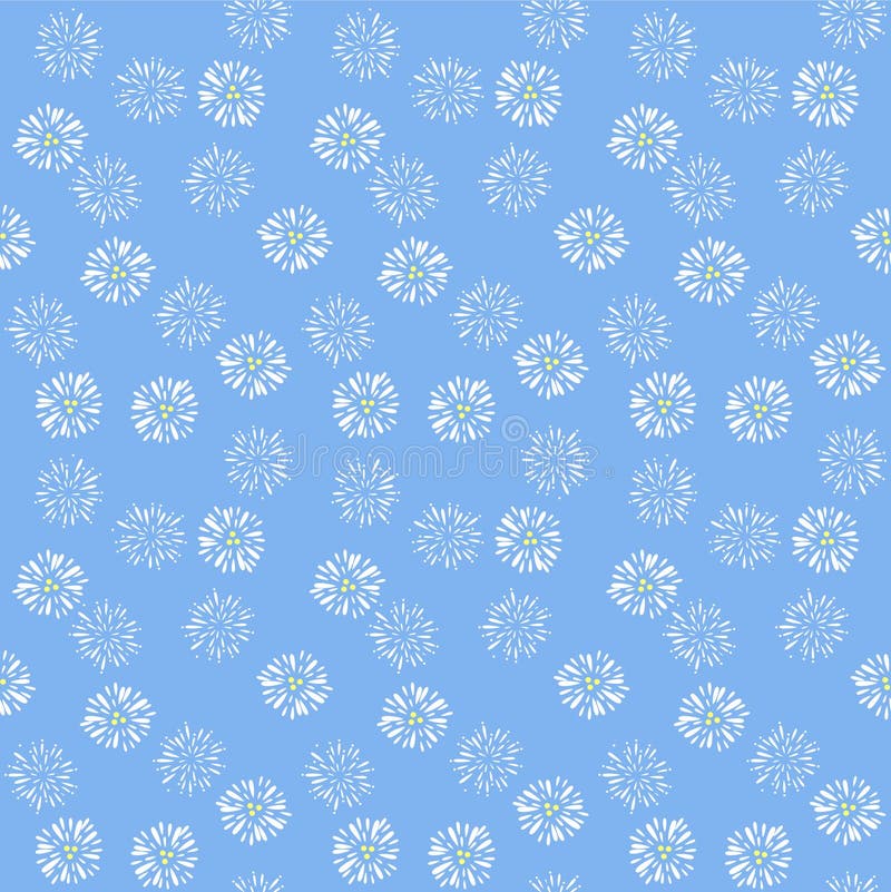 Japanese Firework Flower Vector Seamless Pattern Stock Illustration ...