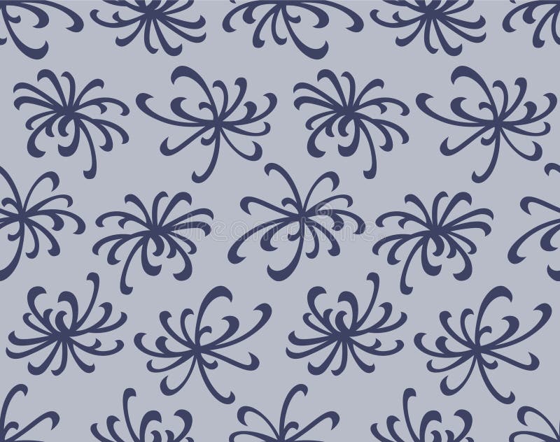 Japanese Fireworks Flower Vector Seamless Pattern Stock Illustration ...