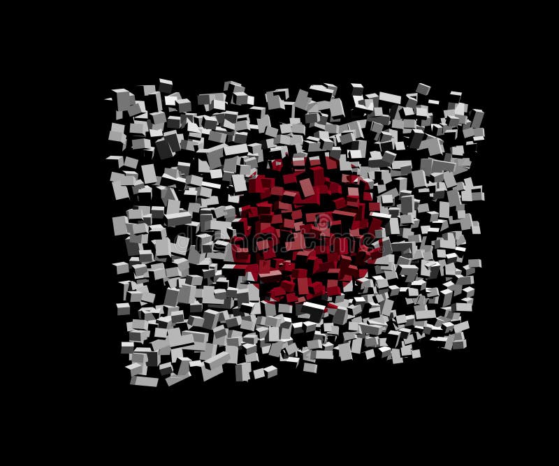 Japanese flag on blocks stock illustration. Illustration of japanese ...