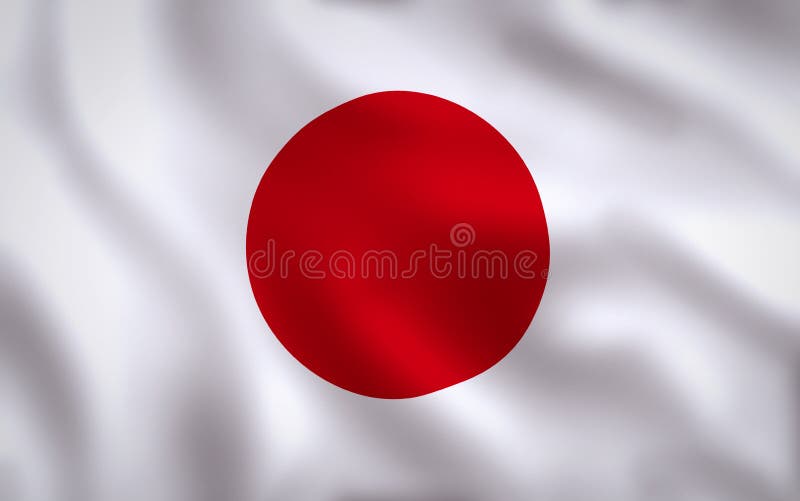 Japanese Flag Image Full Frame Stock Illustration - Illustration of ...