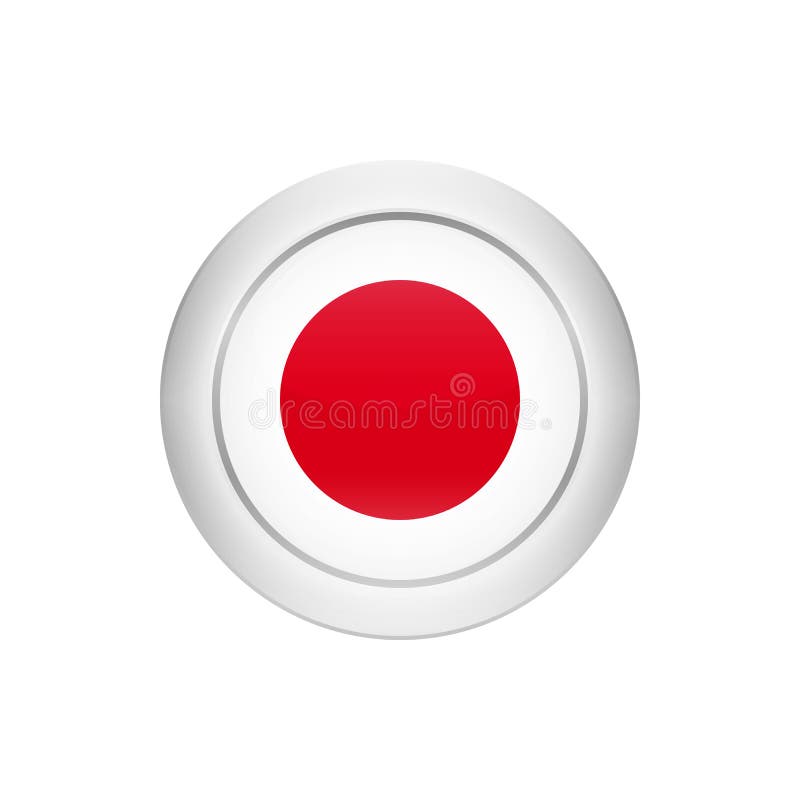 Japanese Flag on the Round Button, Illustration Stock Vector ...