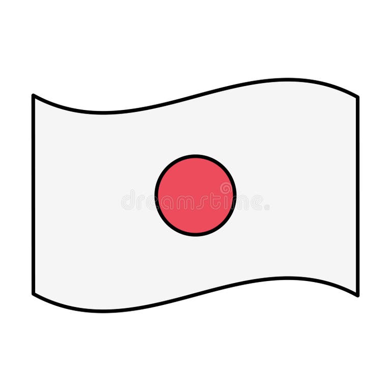 Japanese Flag Vector Icon Element Illustration Stock Vector - Illustration of japonic, flag ...