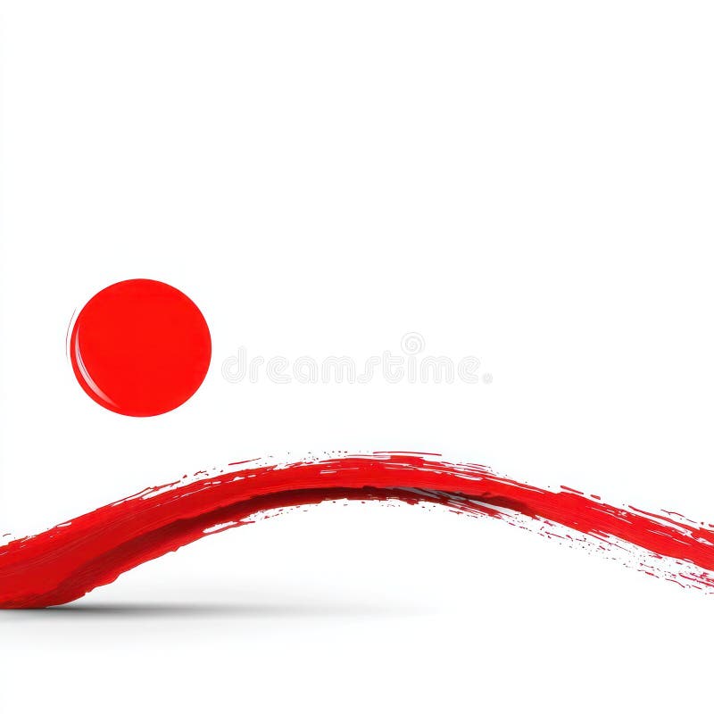 Japanese Flag Wave on White Background - Banner or Ribbon Vector ...