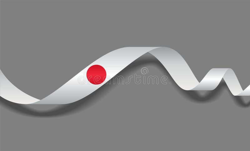 Japanese Flag Wavy Abstract Background. Vector Illustration. Stock ...