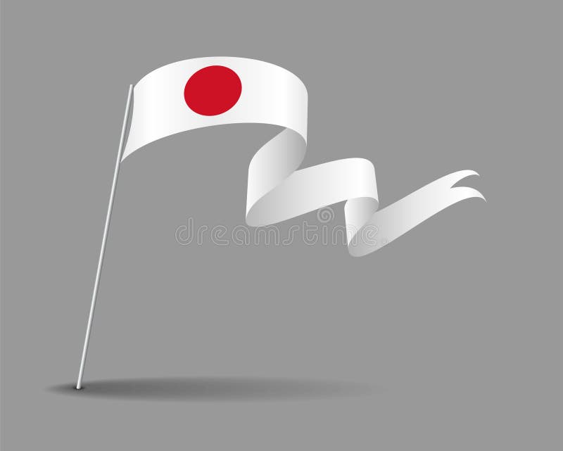 Japanese Flag Wavy Background Layout. Vector Illustration. Stock Vector ...