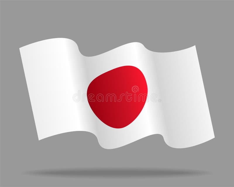 Japanese Flag Wavy Background Layout. Vector Illustration. Stock Vector - Illustration of state ...