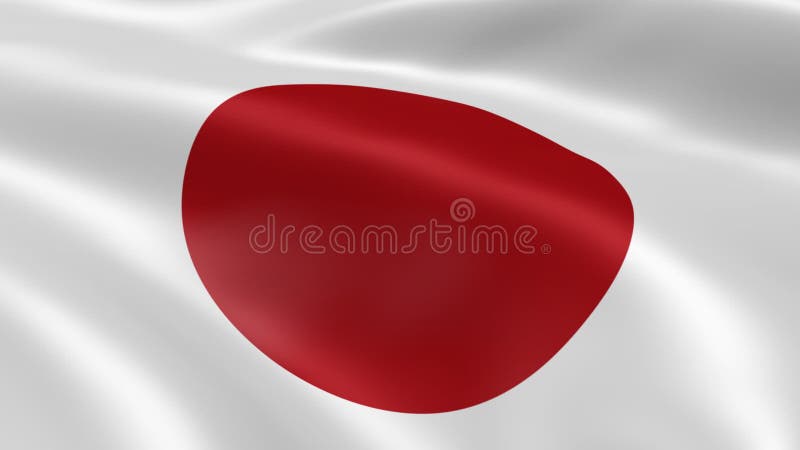 Japanese Flag, Waving in the Wind - 3d Rendering - 4K Video Stock Video ...