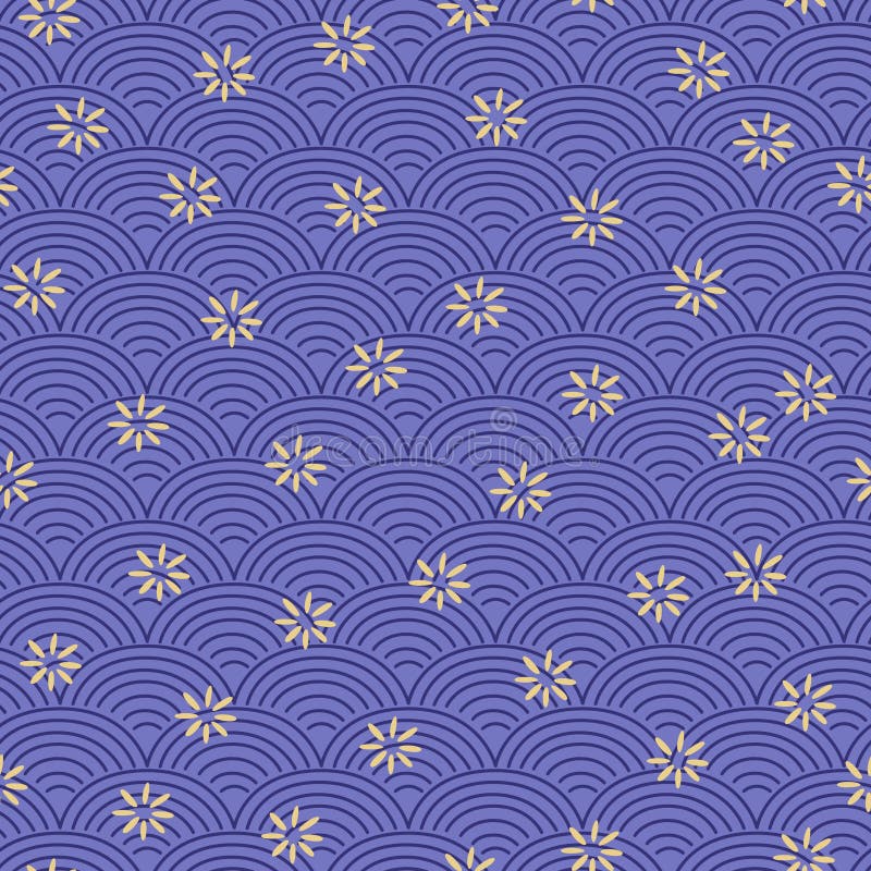 Japanese Mosaic Wave Pattern Seamless Stock Illustrations – 810 ...