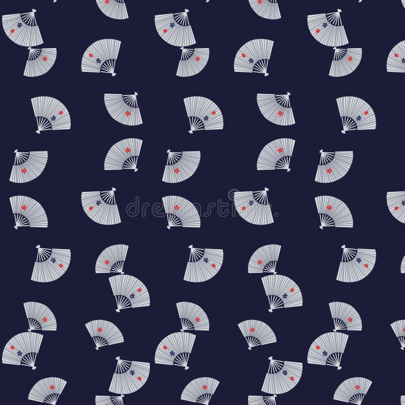Japanese Folding Fan Pattern Stock Vector - Illustration of object ...