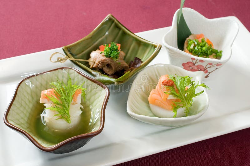 Japanese Dishes - Sushi & Noodle Dinning Set Stock Image - Image of ...