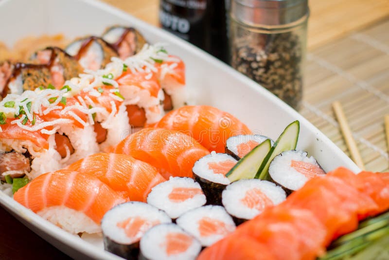 Japanese Food combo stock image. Image of oriental, rakki - 72735951