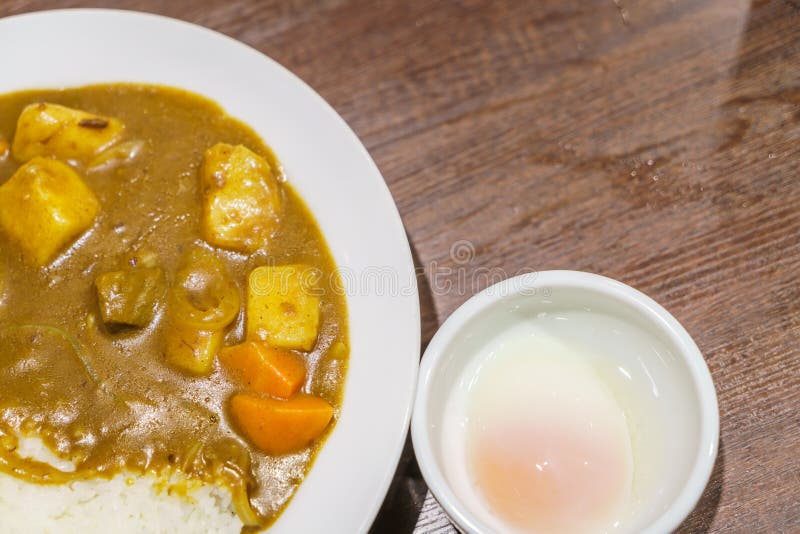 Japanese Food Curry with Rice Stock Photo - Image of health, healthy ...