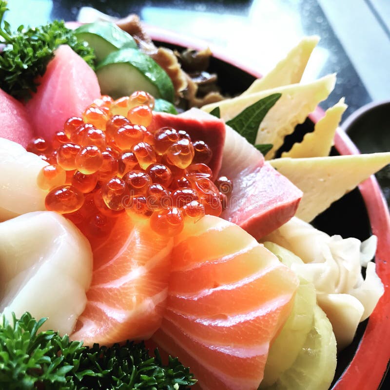Japanese food stock image. Image of sashimi, sushi, dish - 90725477