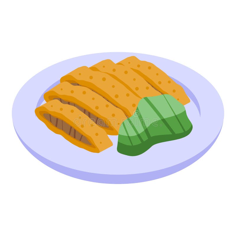 Japanese Food Icon Isometric Vector. Asian Plate Stock Vector ...