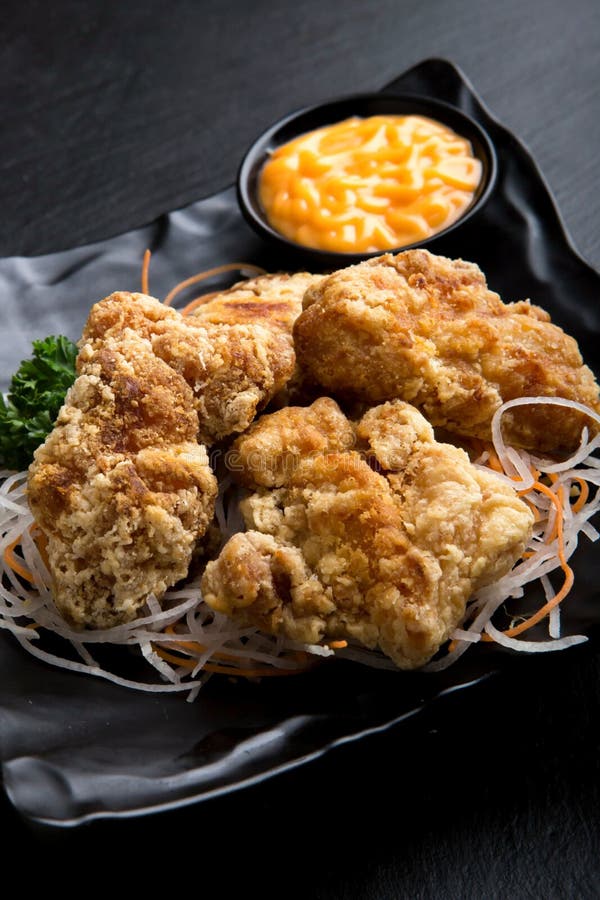 Japanese Food,Karake Fried Chicken Stock Photo - Image of dinner, fried ...
