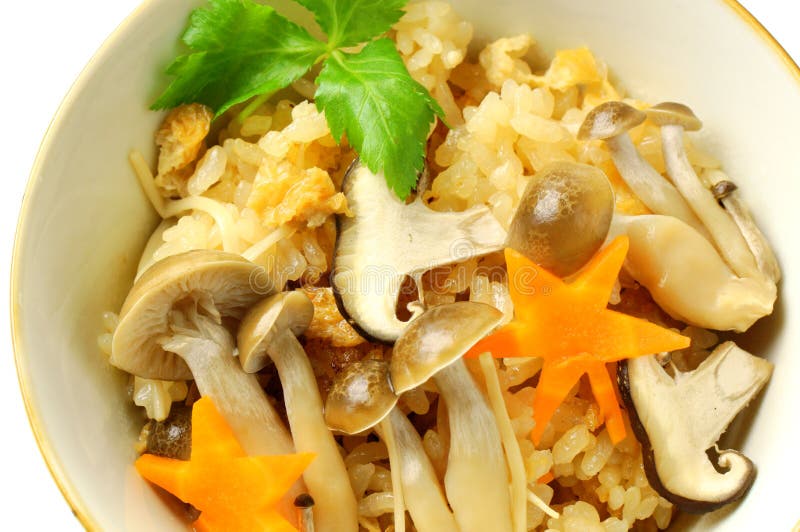Japanese Food, Kinoko-gohan Stock Photo - Image of japanese, healthy ...