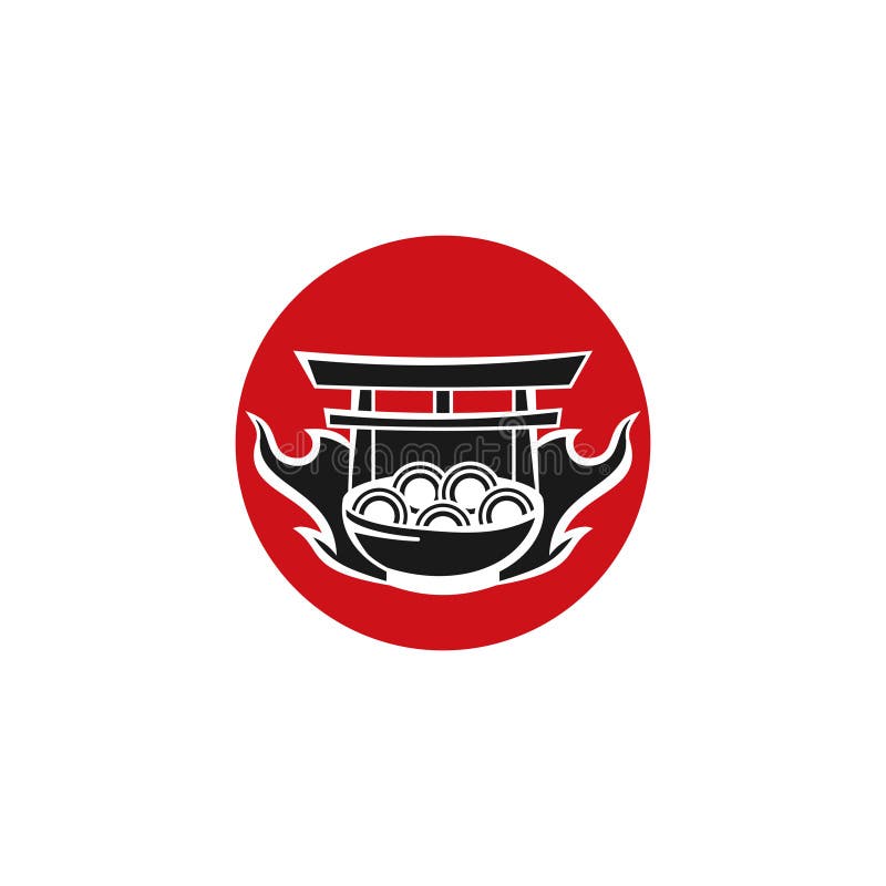 Japanese Food Logo Template Design Vector Icon Illustration Stock ...