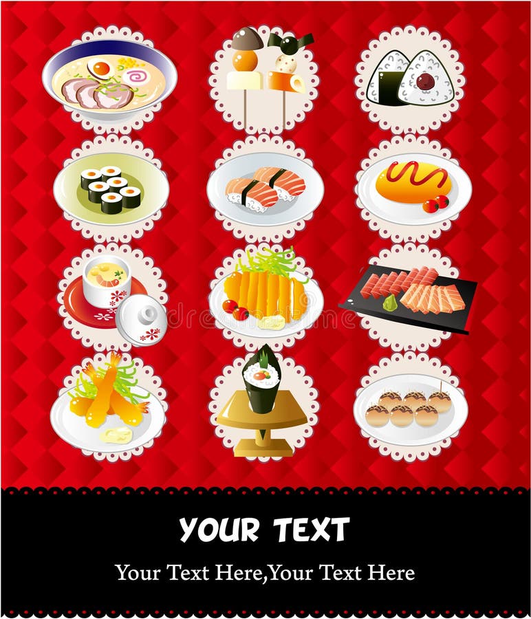 Japanese Food Mochi Cake Vector Logo. Colorful Cartoon Style ...