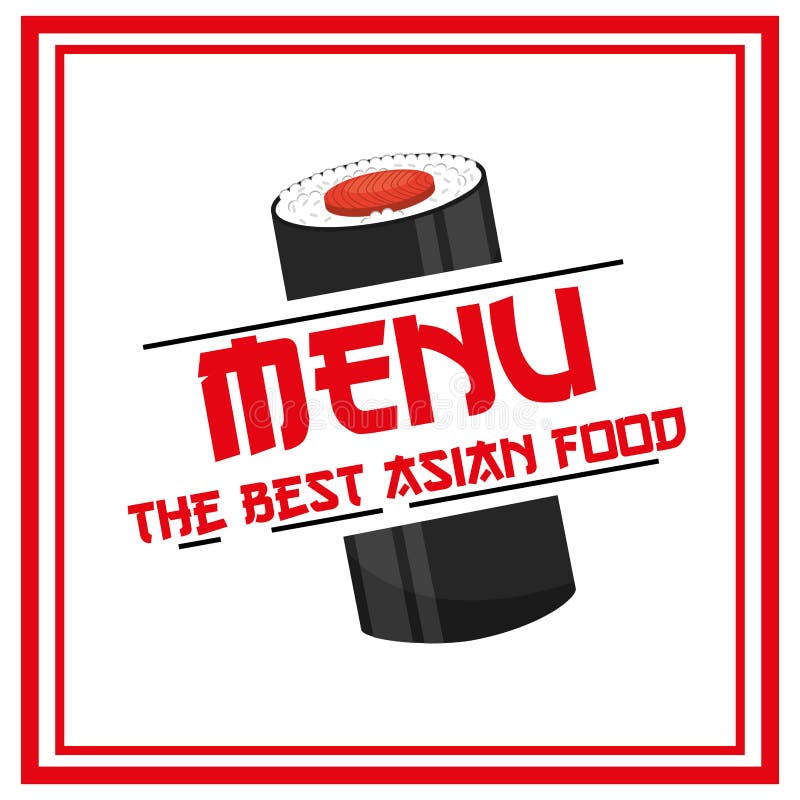 Japanese food menu stock vector. Illustration of asia - 59942172