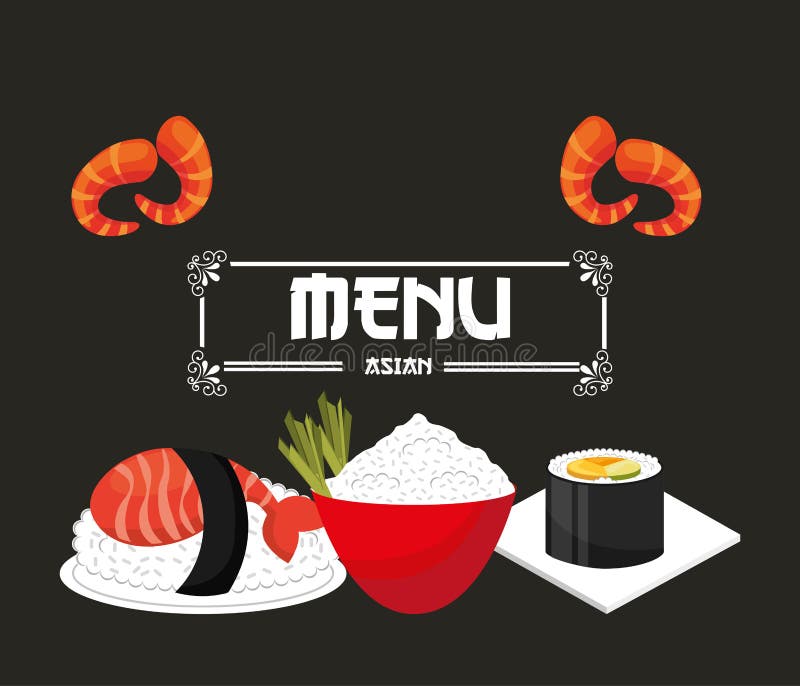 Japanese food menu stock vector. Illustration of food - 59941218