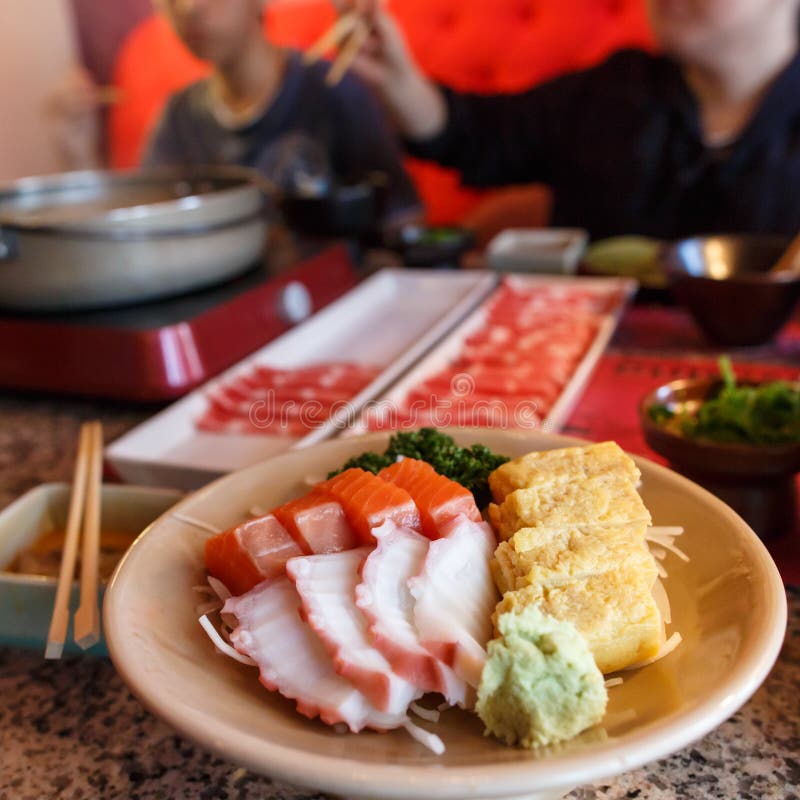 Japanese food sashimi set stock image. Image of asian - 40182607
