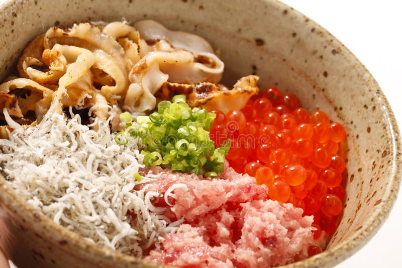 Japanese Food Seafood Bowl, Stock Image - Image of popular, japanese ...