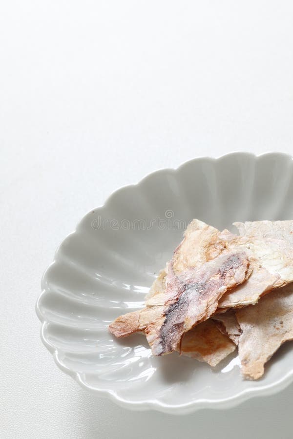Japanese Food, Squid Senbei Stock Image - Image of crunchy, snack ...