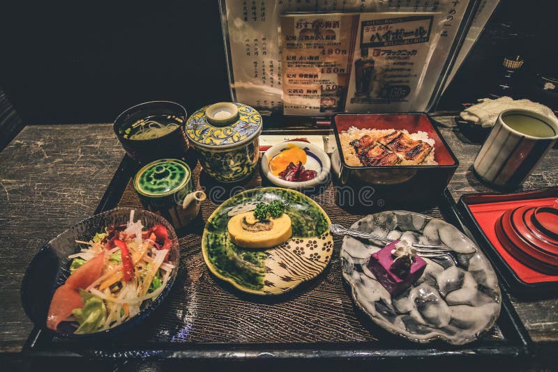 A Japanese Food, Unagi Don or Grilled Eel Rice Editorial Stock Image ...