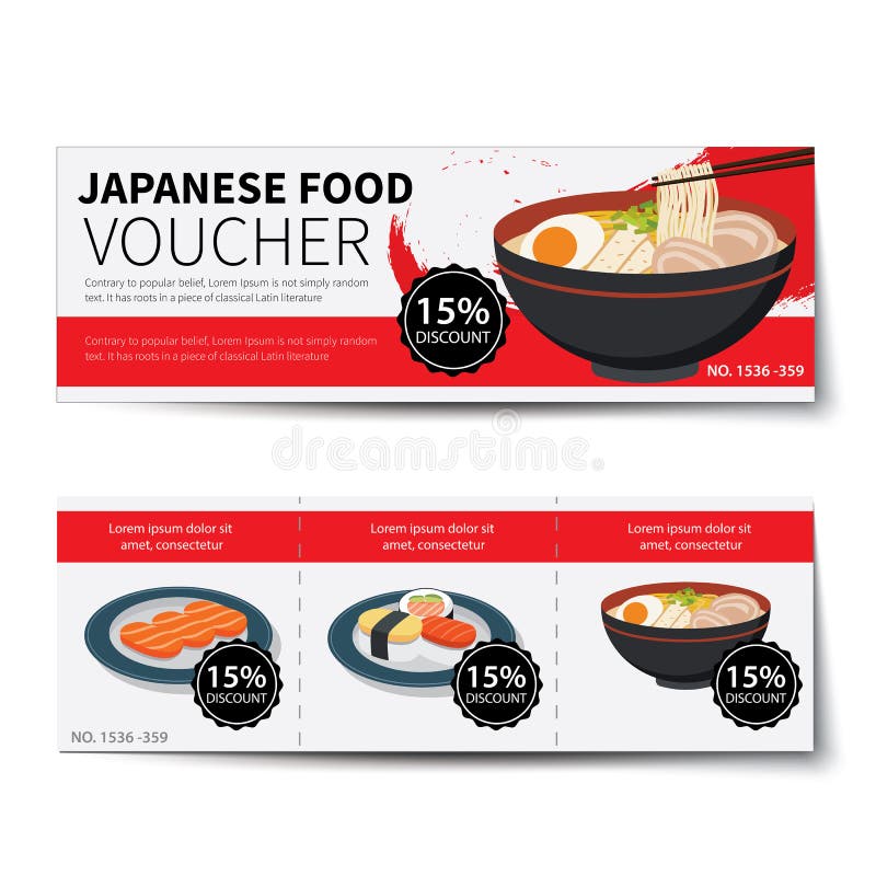 Japanese Food Web Banner.Japanese Street Food Coupon Stock Vector ...