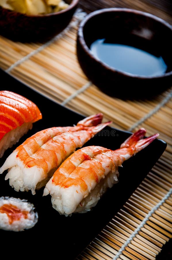 Japanese fresh sushi set stock photo. Image of oriental - 38291382