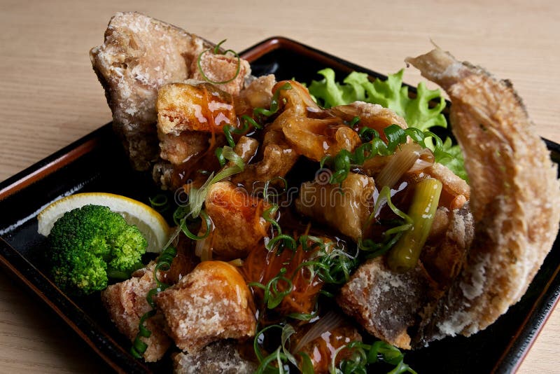 Japanese-fried Vegetables Bell Pepper, Zucchini, Eggplant and Onion in ...