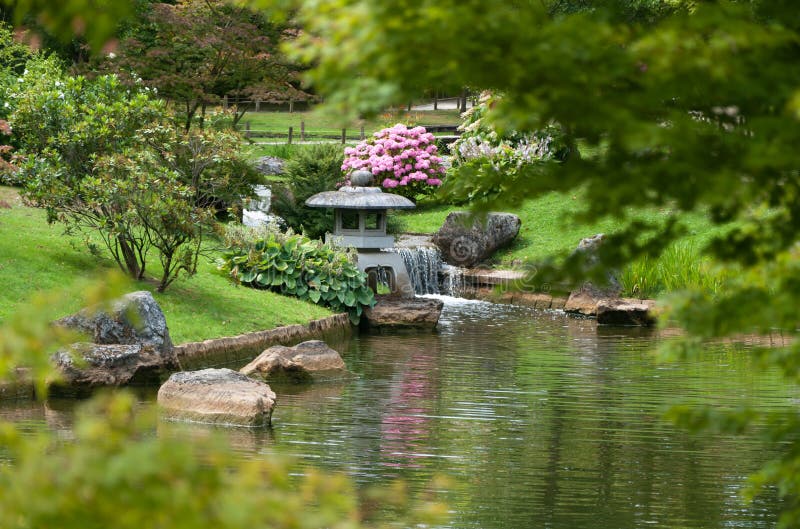 Japanese garden landscape stock image. Image of beautiful - 63785829