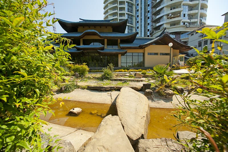Japanese Garden at Sochi, Russia Stock Photo - Image of enlightenment ...