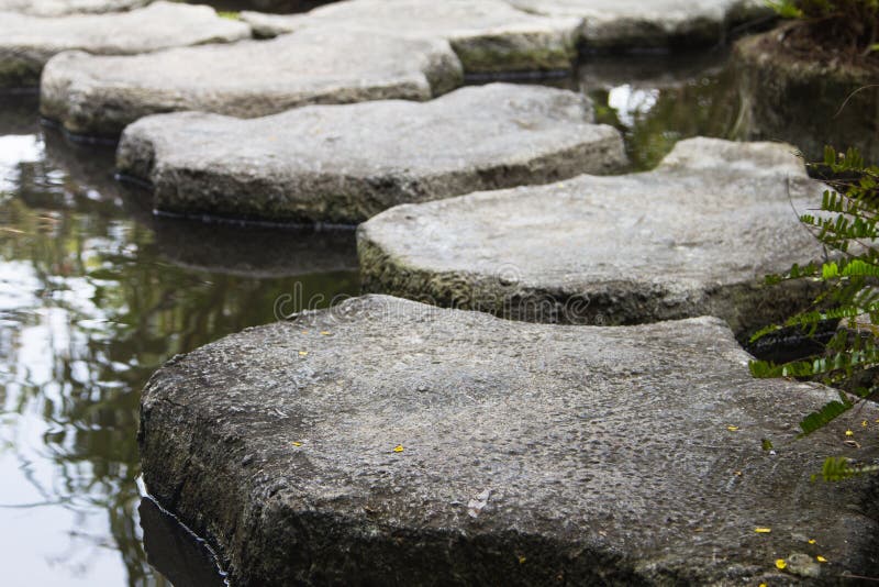 Bench in Japanese Garden stock photo. Image of stones - 2487992