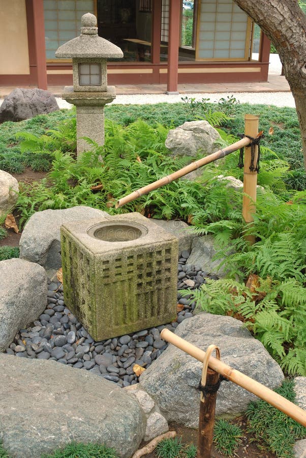 Japanese Garden Water Element Stock Image - Image of white, japanese ...