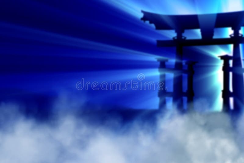 Japanese Gate Background stock illustration. Illustration of light ...