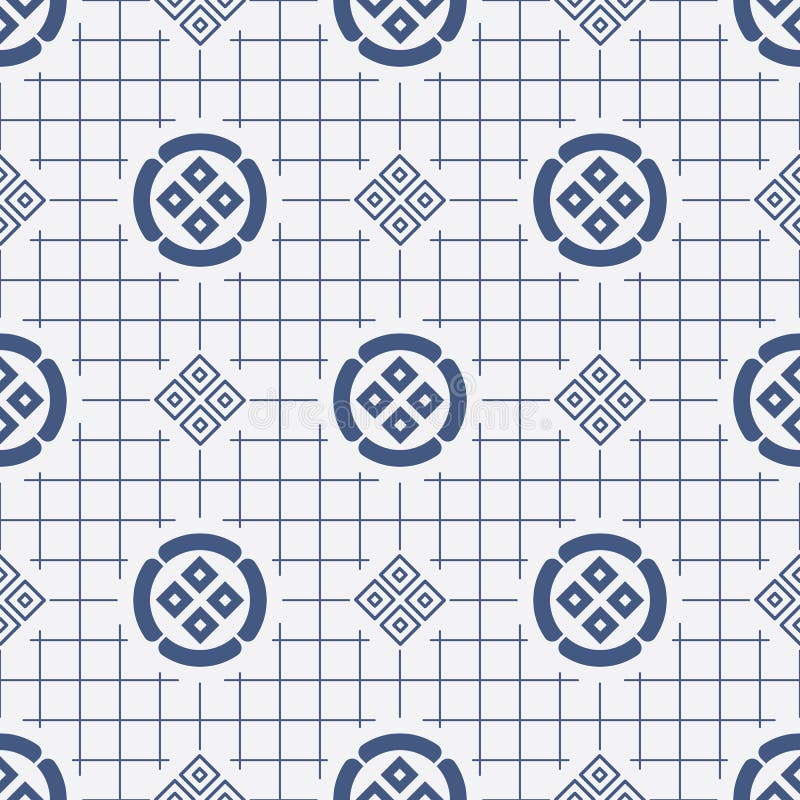 Japanese Geometric Seamless Pattern Stock Illustration - Illustration ...