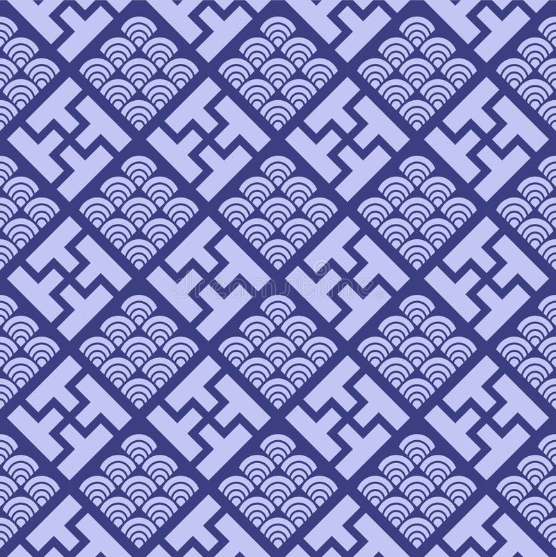 Japanese Mosaic Wave Pattern Seamless Stock Illustrations – 885 ...